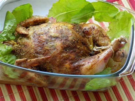 Pieczony faszerowany ryżem i pieczarkami kurczak PrzyslijPrzepis pl