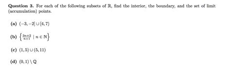 solved for each of the following subsets of r find the