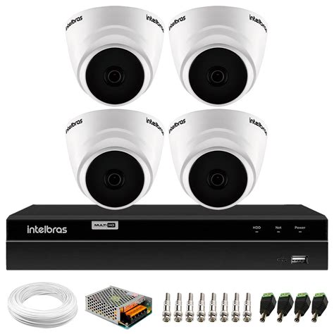 Kit 4 Câmeras Intelbras VHD 1120 Dome G7 HD 720p Lente 2 8mm Visão