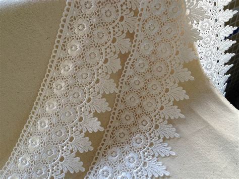 SALE Vintage Lace White Floral Venice Lace Trim For Bridal Etsy