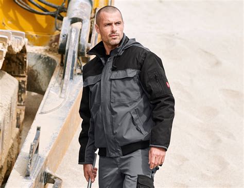 Pilotenjacke E S Image Grau Schwarz Strauss