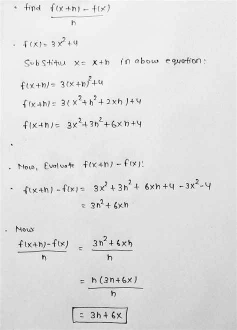 [solved] f x h f x for the given function find h f x 3x2 4 course hero