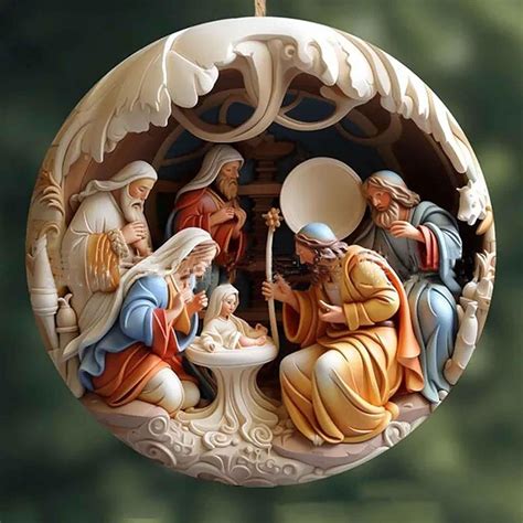 Amazon Nativity Christmas Scene Ornaments Vintage Ornament