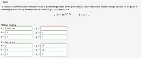 solved 1 point consider the function f x 5 3x2 3
