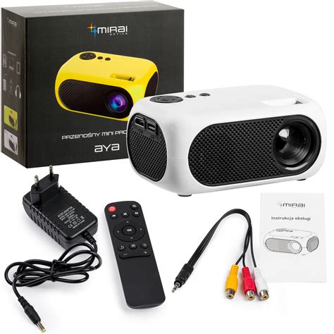 PRZENOŚNY RZUTNIK MINI PROJEKTOR LED FULL HD USB Sklep Opinie Cena
