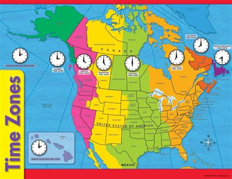 Free Printable Time Zone Map United States