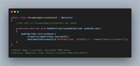Ef Core How To Add A Computed Column Makolyte