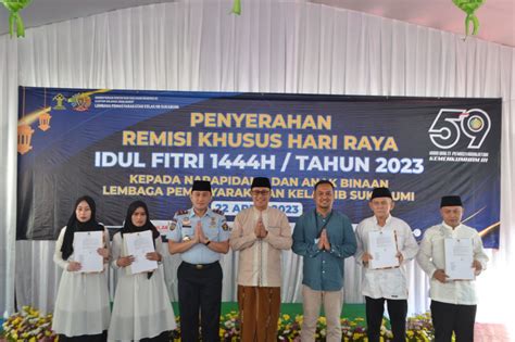 344 Narapidana Di Lapas Kelas II B Sukabumi Dapat Remisi Idul Fitri