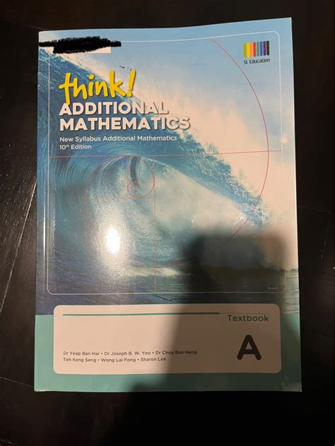 Think Additional Mathematics AMath Upper Sec Textbook 10th Edition