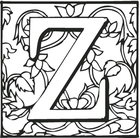 Dibujo De La Letra Z Para Colorear Dibujos Para Colorear Imprimir Gratis
