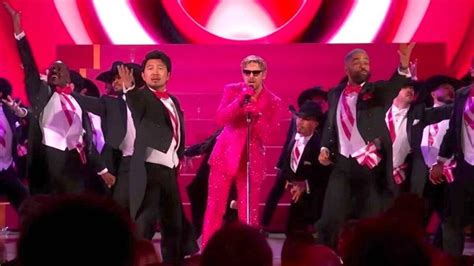 Watch Ryan Gosling Perform Im Just Ken At The Oscars With Simu Liu