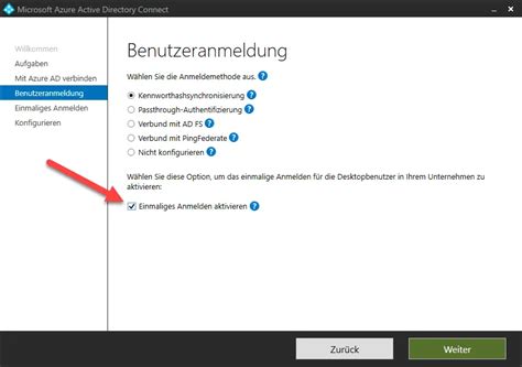 Azure Active Directory Mit Single Sign On Mit Passwort Hash