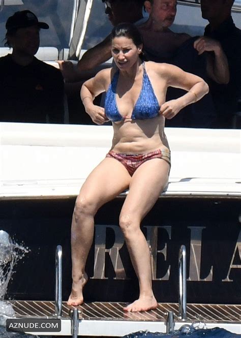 Gina Gershon Sexy Seen In A Bikini On Boat AZNude