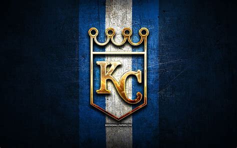 Kansas City Royals Golden Logo MLB Blue Kc Royals Logo HD Wallpaper