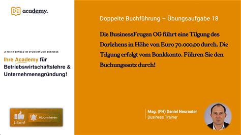 Buchungssätze Übungen Buchungssatz Tilgung Darlehen Buchungssatz