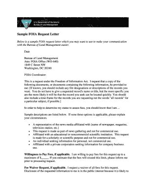 Fillable Online Below Is A Sample FOIA Request Letter Which You May