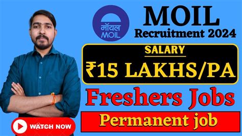 MOIL PSU Recruitment 2024 WITHOUT GATE Freshers CTC 15 LPA