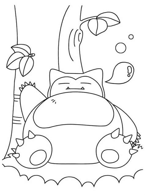Snorlax en Pokémon para colorear imprimir e dibujar ColoringOnly