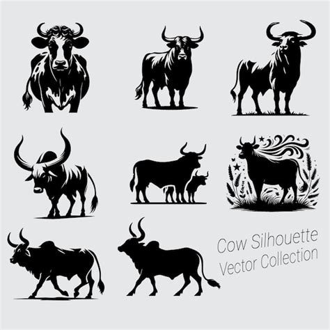 Colección de vectores de silueta Vector Premium