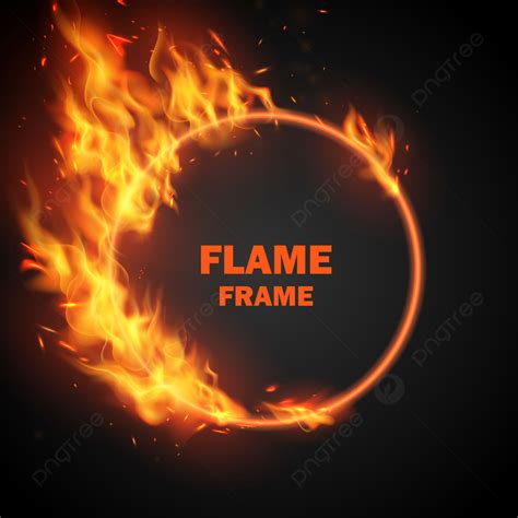 Effect Burning Red Hot Sparks Realistic Fire Flames Abstract Background
