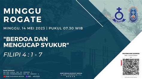 Live Ibadah Minggu Rogate HKBP Medan Sudirman Minggu 14 Mei 2023