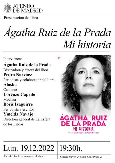 Presentación del libro Ágatha Ruiz de la Prada Mi historia Ateneo Madrid
