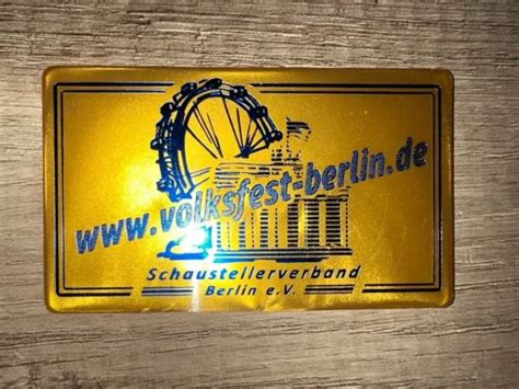 VOLKSFEST BERLIN VIP Ehrenkarte Fahrchip Kirmes Rummel Jahrmarkt