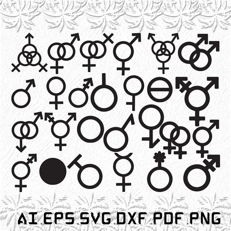 Gender Symbols Svg Gender Symbol Svg Gender Svg Symbol Etsy Australia