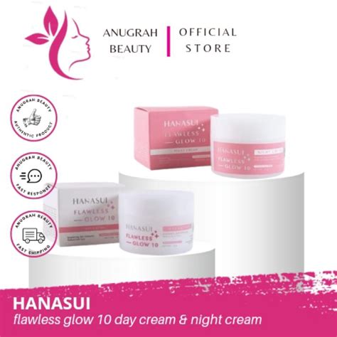 Jual HANASUI Flawless Glow 10 Day Cream Night Cream Bpom Indonesia