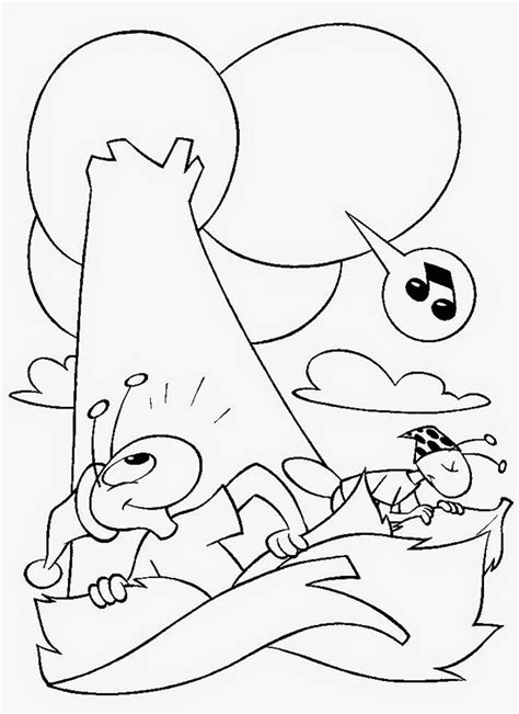 Desenhos De A Cigarra E A Formiga Para Colorir