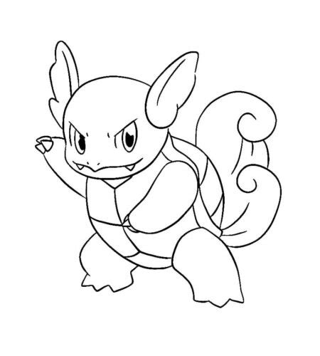 Pokemon Wartortle Coloring Page Turkau
