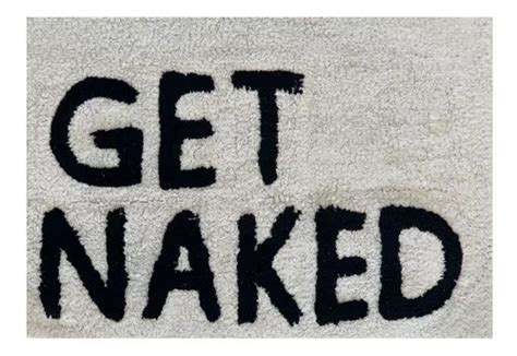 Alfombra De Ba O X Cm Dise O Get Naked Color Blanco Mercadolibre