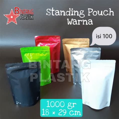 Jual Standing Pouch SUPER ALUMINIUM FOIL 1000 Gram 18x29 Cm KPACK Isi