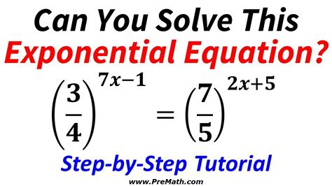 how to solve exponential equations with fractional bases step by step tutorial youtube