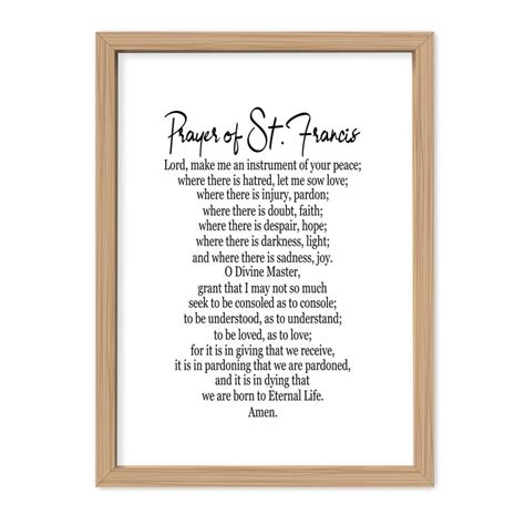 Prayer Of Saint Francis Of Assisi PrintableSt Francis Etsy