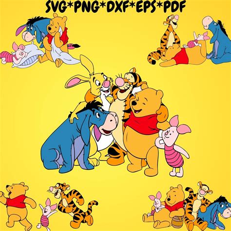Winnie The Pooh Bundle SVG Pooh SVG Bundle Bundle Layered Svg Winnie