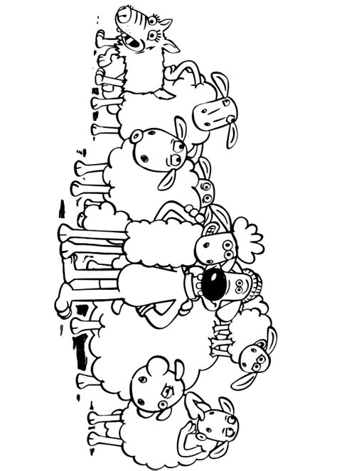 Dibujos De Shaun Bitzer Y Las Ovejas Para Colorear