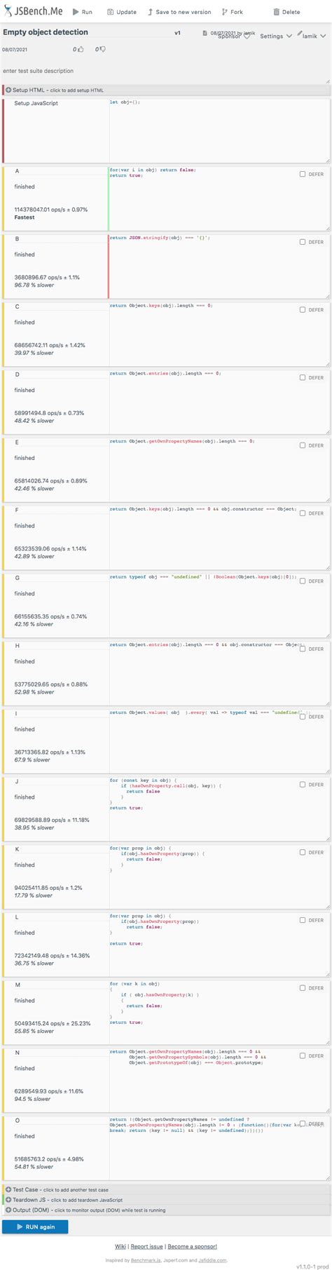 how do i test for an empty javascript object gang of coders