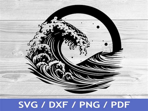 Water Wave Vector Wave Svg Wave Digitals Wave Eps Water Wave Wave Cameo