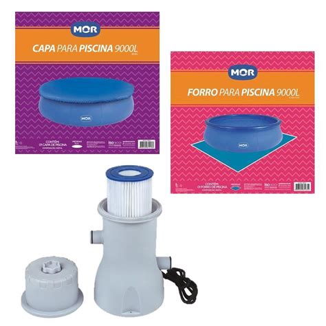 Kit Filtro Capa Forro Para Piscina Infl Vel L Mor V No Shoptime