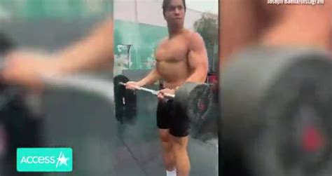 Arnold Schwarzeneggers Son Joseph Baena FLEXES MUSCLES In The Rain