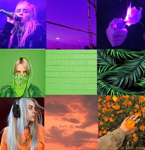 The Secondary Colours Of Billie Eilish Moodboards Aesthetics Amino