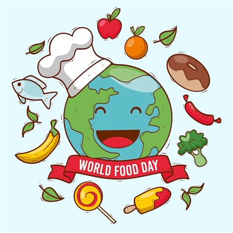 Dibujado a mano día mundial de la alimentación Vector Gratis