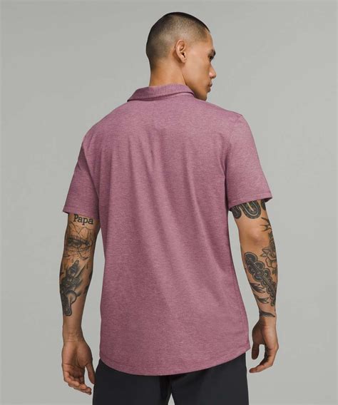 Lululemon Evolution Short Sleeve Polo Shirt Heathered Vintage Plum