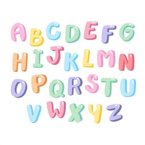 Premium Vector Hand Drawn Cute English Alphabet Letter