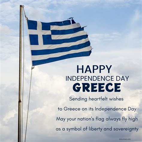 Sending Heartfelt Wishes To Greece On Its Independence Day May Your
