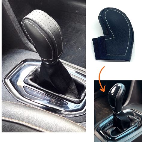 Capa Couro Manopla Câmbio Automático Chery Tiggo 2 Act 2018 2019 2020