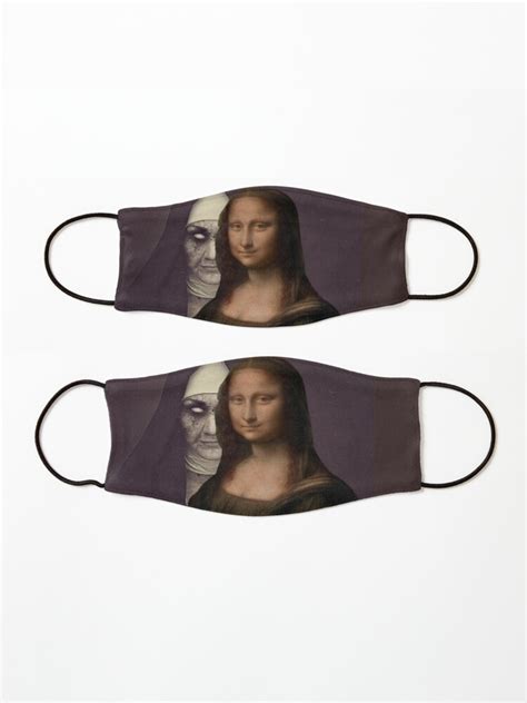 Funny Mona Lisa Art With Funny Background Horror Scary Nun Stickers