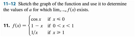 solved 11 12 sketch the graph of the function and use it to
