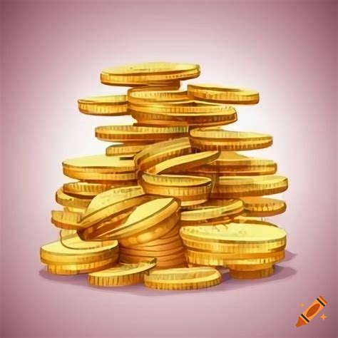 Illustration Of A Pile Of Gold Coins On Craiyon